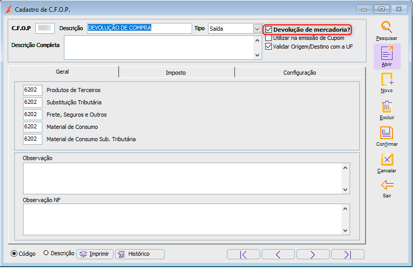 Easy Linx - NF-e - 328 Rejeição: CFOP de devolução de mercadoria para ... Easy Linx - NF-e - 328 Rejeição: CFOP de devolução de mercadoria para ...